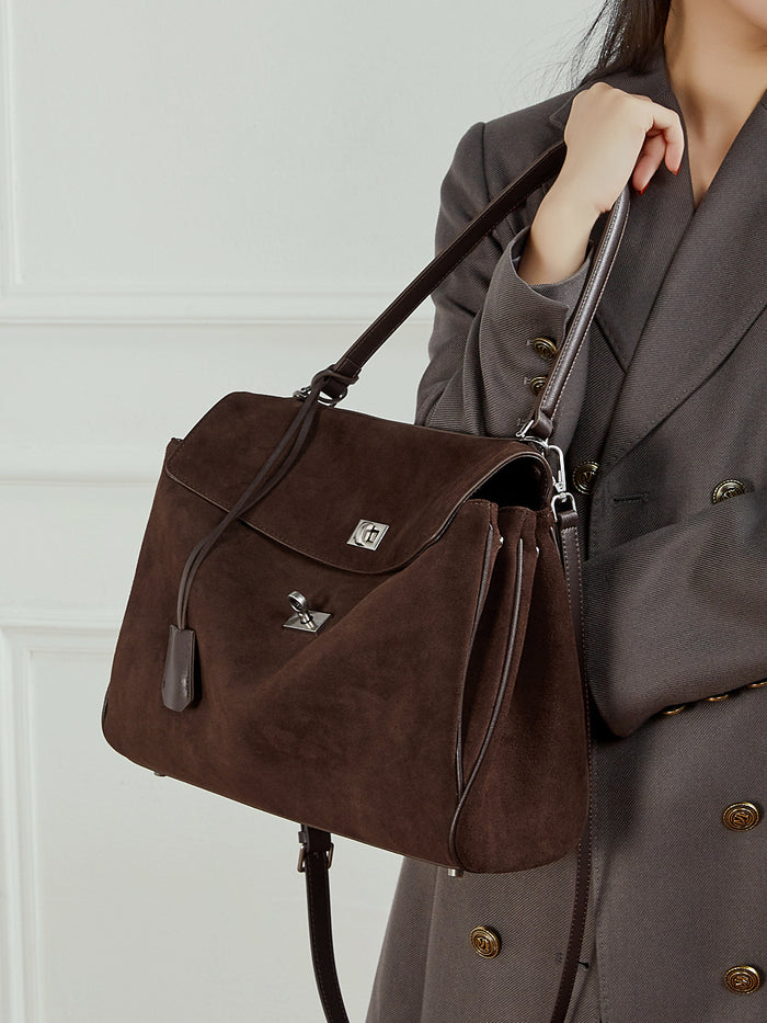 Women’s Vintage Suede Leather Rodeo Tote Bag