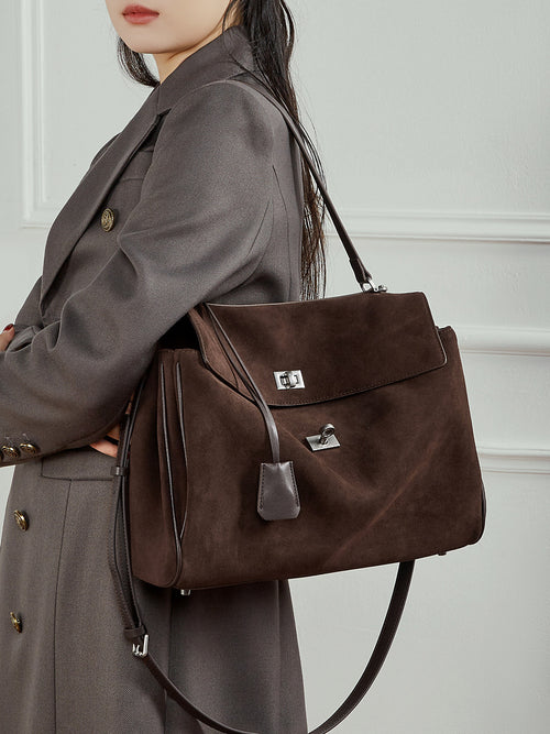 Women’s Vintage Suede Leather Rodeo Tote Bag