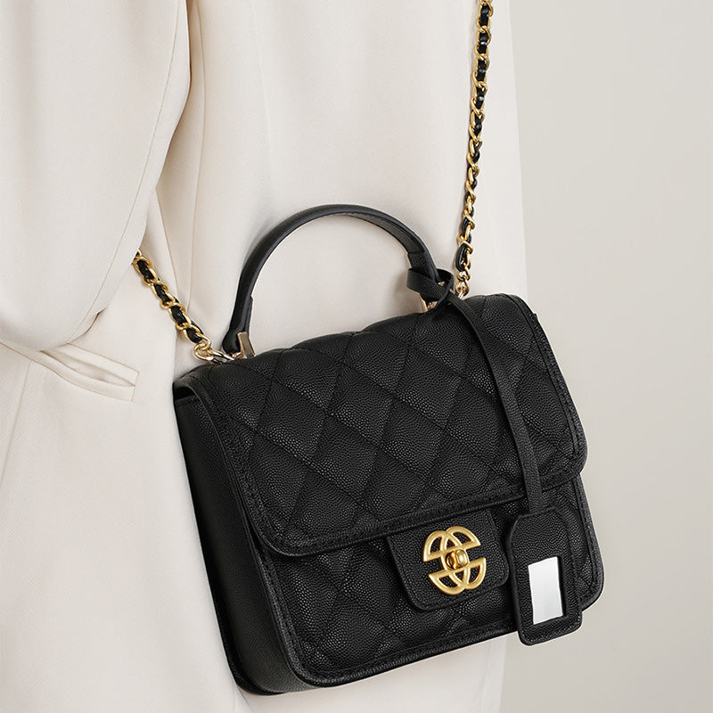 Women Fashion Leather Chain Cross Body Bag