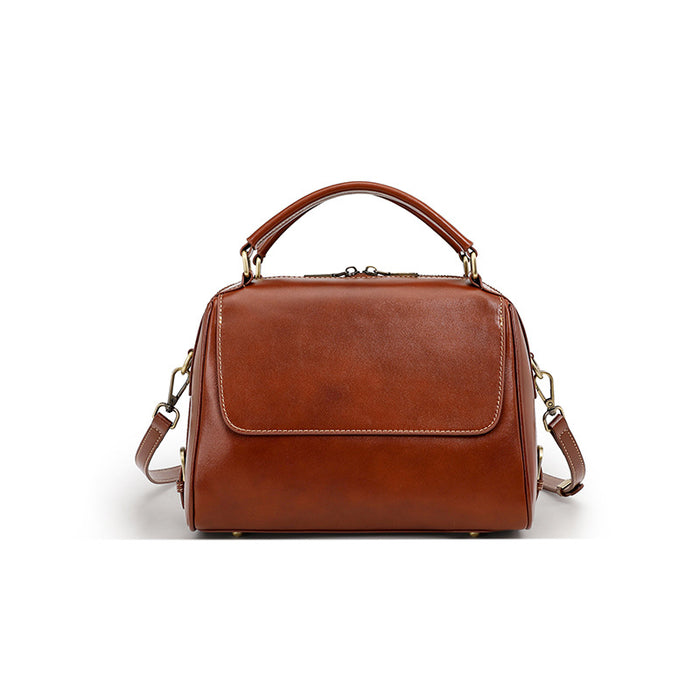Women Fashion Simple Leather Shoulder Tote Purse